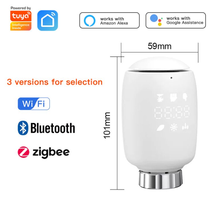 Tuya Smart Radiator Thermostat – WiFi/Zigbee/BLE Programmable TRV ...